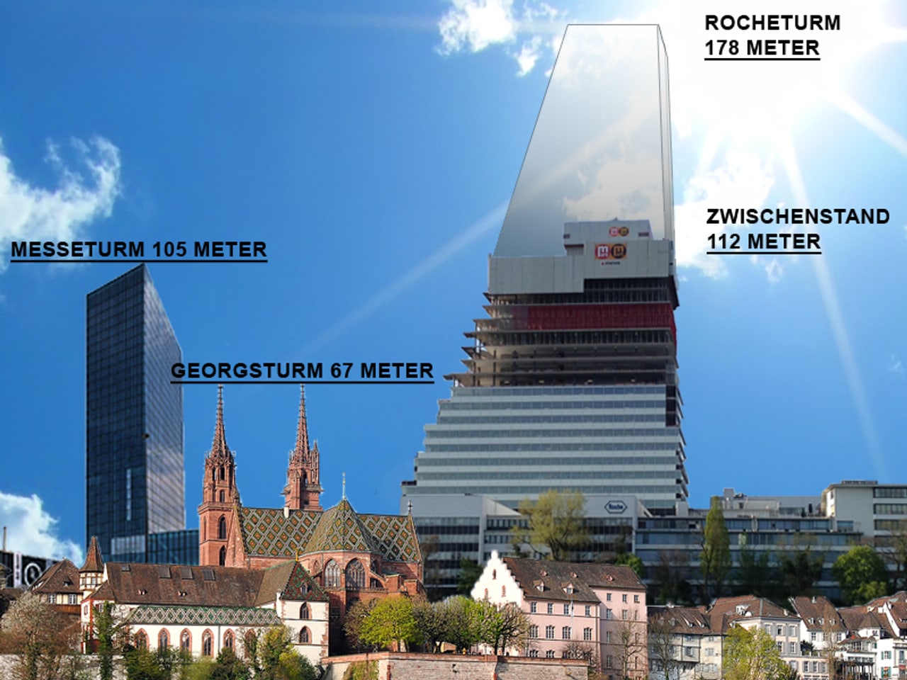 Basel Baselland - Der Roche-Turm klettert rasant in die Höhe - News - SRF