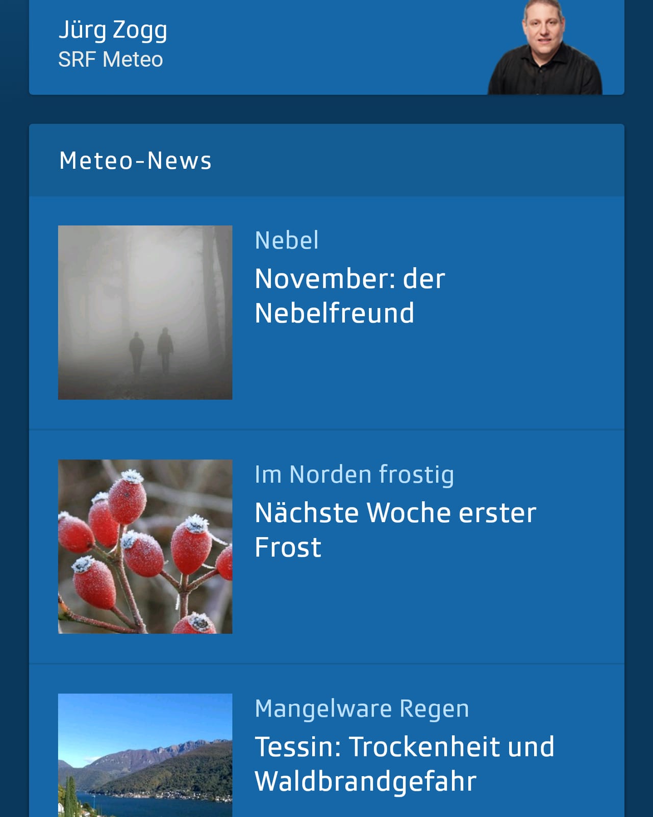 Jetzt in den App-Stores - SRF Meteo App strahlt im neuen Design - Meteo ...