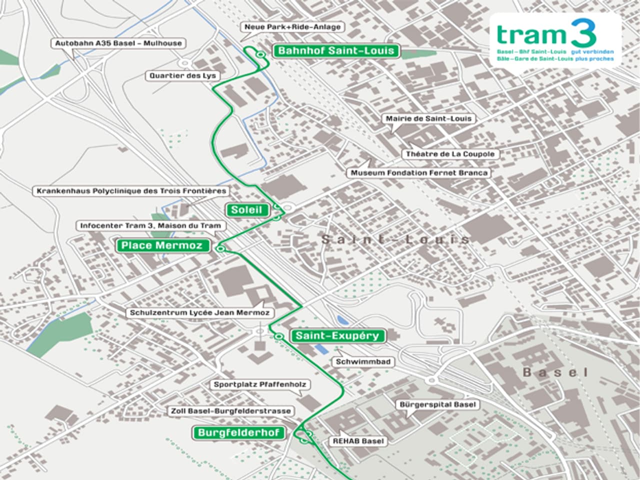Basel Baselland - Spatenstich für neue Tramlinie 3 von Basel nach ...