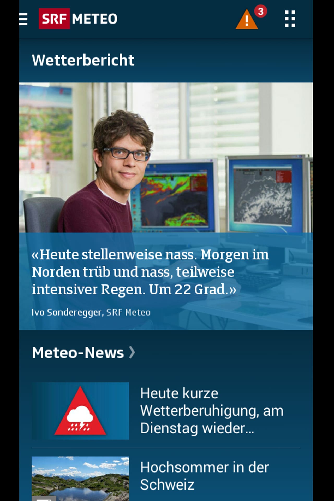 Meteo-Stories - SRF METEO App: 400'000 Downloads! - Meteo - SRF