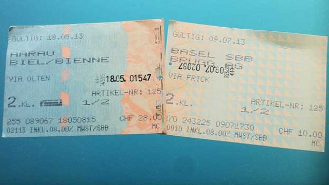 Umwelt und Verkehr - Neues SBB-Billett-Papier nicht nachhaltig ...