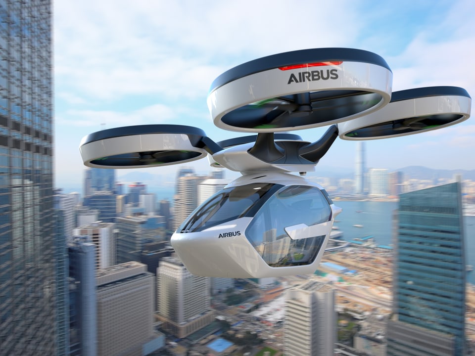 Fliegende Taxis - Verkehrschaos in der Grossstadt: Die Lösung liegt in ...