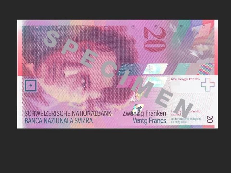 Schmetterlinge und Globus - Ab heute gibt es die neue 20-Franken-Note ...