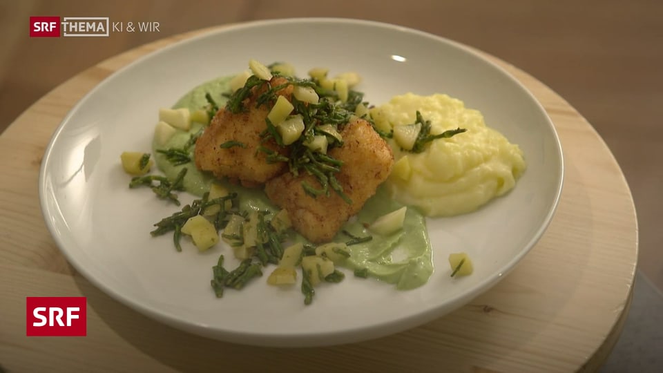 Choche mit KI - Panko-Kabeljau, Salicorn mit Kartoffelpüree (Rezept ...