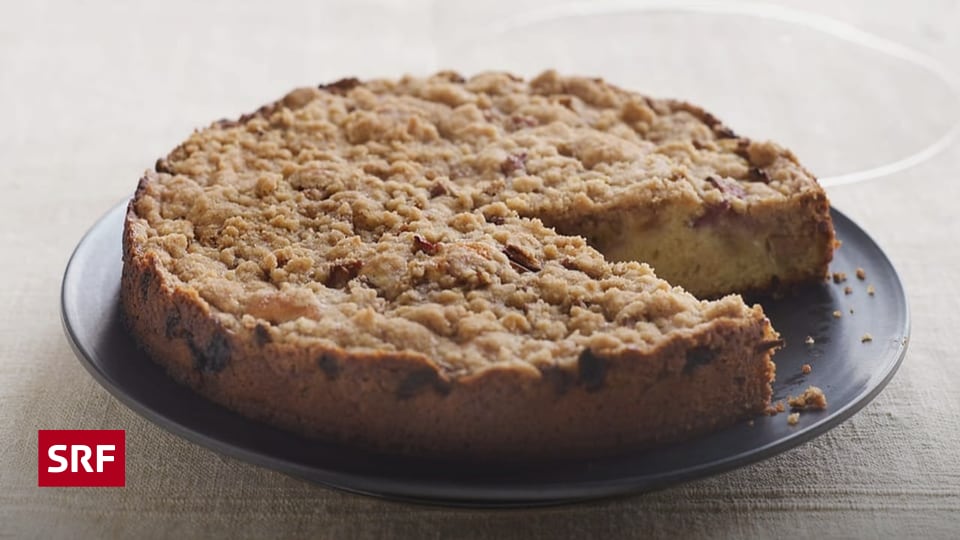 Rezept: Rhabarber-Streuselkuchen von Judith Erdin - Radio SRF 1 - SRF