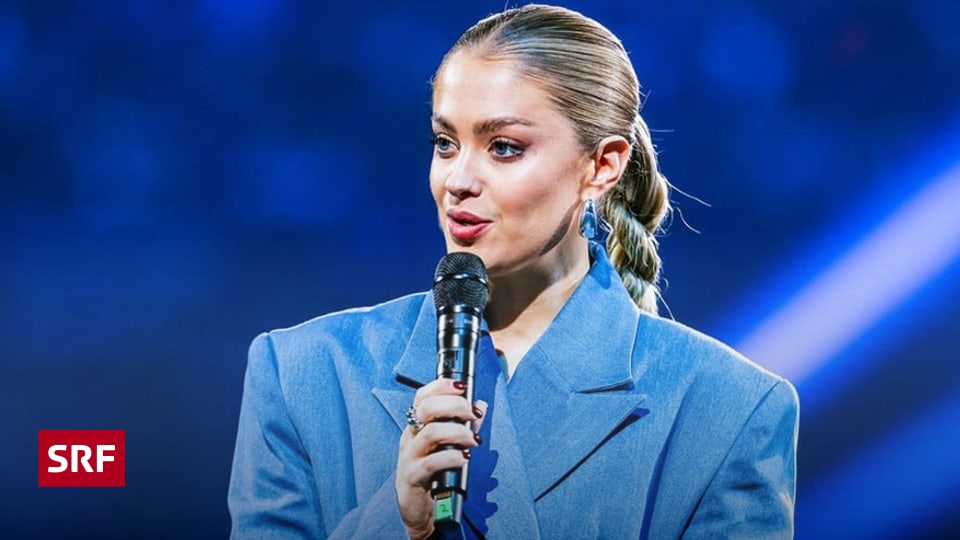 «G&G»-Moderatorin - Jennifer Bosshard verkündet die Schweizer Punkte am ...