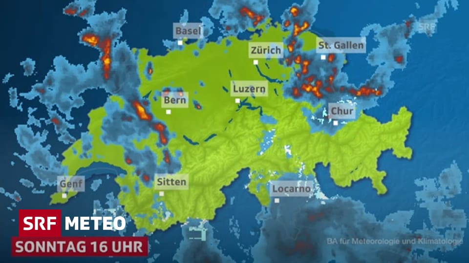 Meteo-Stories - Radaranimation der Unwetter vom Sonntag - Meteo - SRF