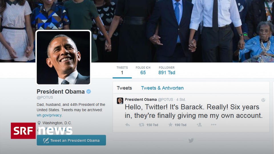 Panorama - «Hello Twitter. It's Barack. Really!» - News - SRF