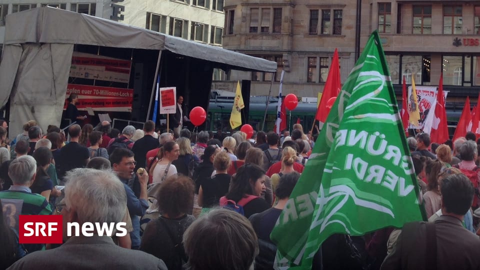 Basel Baselland - Demonstration gegen Sparpaket der Basler Regierung ...