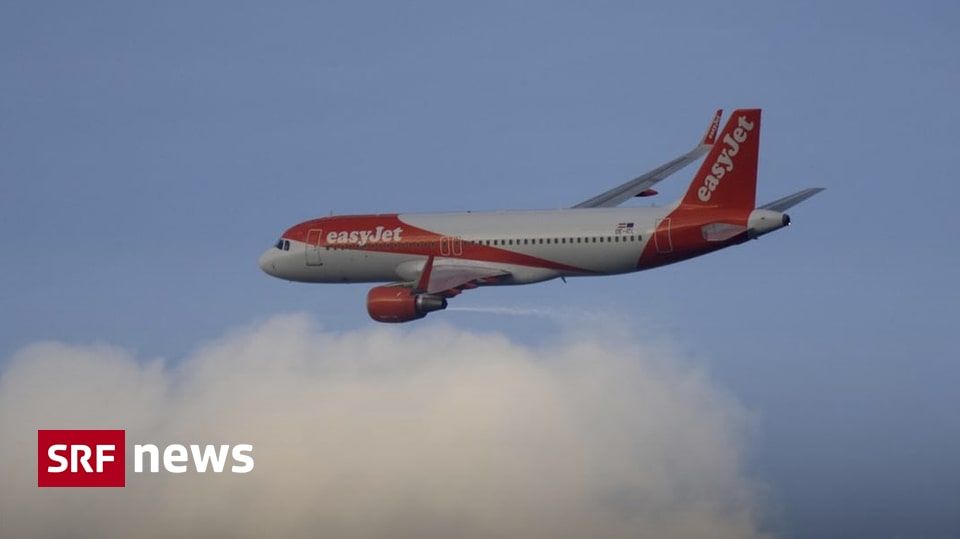 Flieger von Easyjet - Flugzeug fliegt viel zu tief über den Genfersee ...