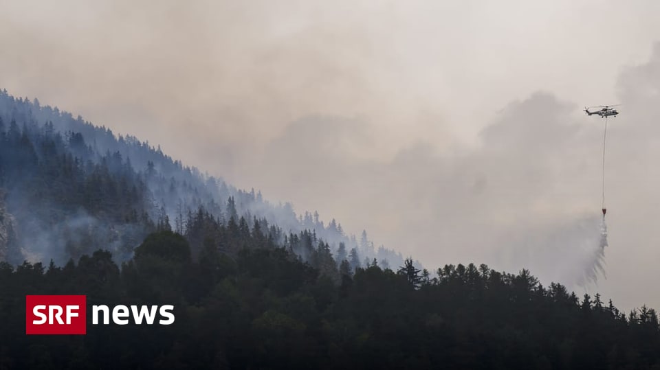 Feuer im Oberwallis - Waldbrand in Bitsch VS weiterhin nicht unter ...