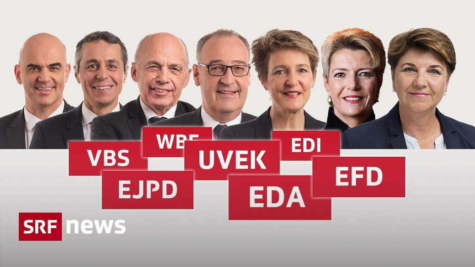 Nach der Rochade - Die Bundesräte und ihre Departemente in der Übersicht - News - SRF
