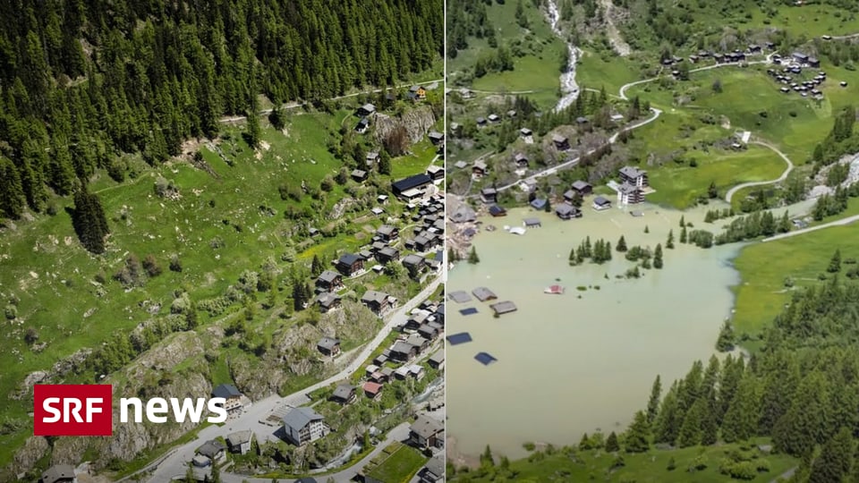 Blatten VS vor und nach dem Bergsturz – die Bilder - News - SRF